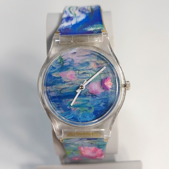 Monet | Accessories | Claude Monet Giverny Floral Plastic Quartz Watch ...